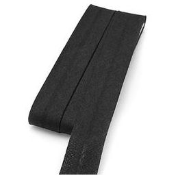 buttinette Baumwoll-Schrägband, schwarz, Breite: 2 cm, Länge: 5 m