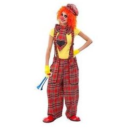 buttinette Clown-Latzhose und Riesenkrawatte, unisex, rot