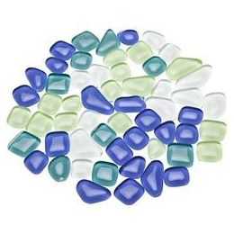 buttinette Softglas-Mosaik, Blautöne, polygonal, 10 - 20 mm, 200 g