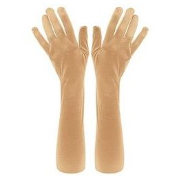 buttinette Satin-Handschuhe, gold, 55 cm