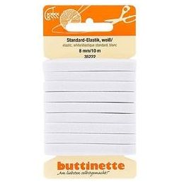 buttinette Gummiband "Standard-Elastik", weiß, Breite: 8 mm, Länge: 10 m