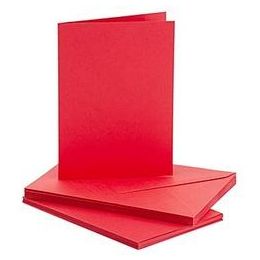 buttinette Doppelkarten & Hüllen, rot, A6 / C6, je 10 Stück