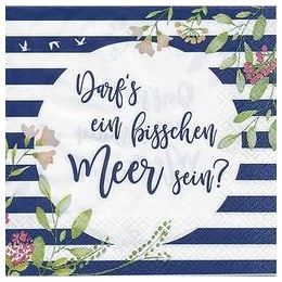 buttinette Papierservietten "Darf's ein bisschen Meer sein?", 33 x 33 cm, 20 Stück