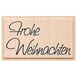 Holzstempel "Frohe Weihnachten", 7 x 3,8 cm