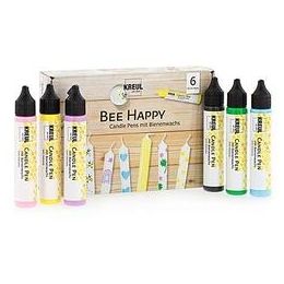 Kreul "Bee Happy" Candle Pens, 6x 29 ml