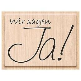 Heyda Holzstempel "Wir sagen Ja!", 6,4 x 4,5 cm
