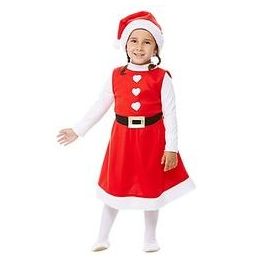 buttinette Weihnachtsfrau-Kostüm "Santa Girl" für Kinder