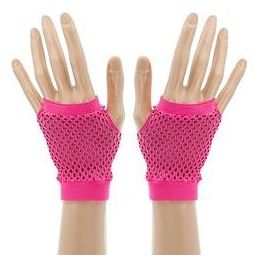 buttinette Netz-Handschuhe, neonpink