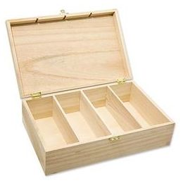 buttinette Teebox aus Holz, 31 x 20 x 9 cm