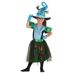 buttinette Kinder-Kleid "Hexe", blau/schwarz