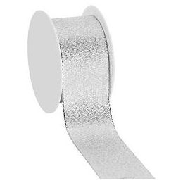 buttinette Stoffband, silber, 40 mm, 10 m