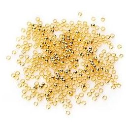 buttinette Quetschperlen, gold, 3 mm Ø, 500 Stück