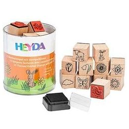 Heyda Stempel-Set "Frühjahr-Sommer", 1,5 cm, 15 Stück