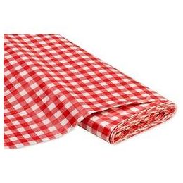 buttinette Abwaschbare Tischwäsche/Wachstuch "Karo", rot/weiß