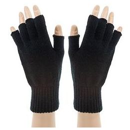 buttinette Strick-Handschuhe, schwarz