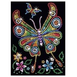 buttinette Sequin Art Paillettenbild "Schmetterling", 25 x 34 cm