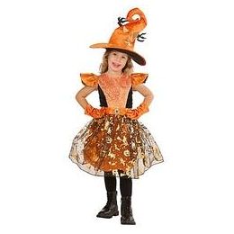 buttinette Kinder-Kleid "Hexe", orange/schwarz