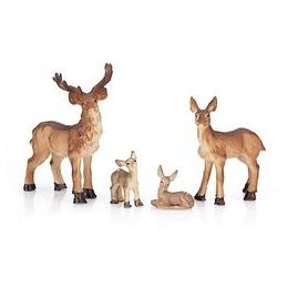 buttinette Hirsch-Familie, 2,5–6,5 cm, 4-teilig