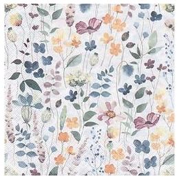 buttinette Papierservietten "Gartenblumen", 33 x 33 cm, 20 Stück