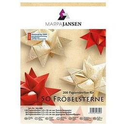 Marpa Jansen Papierstreifen-Set Fröbelsterne, 200 Streifen