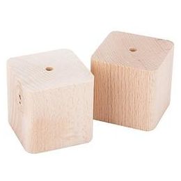 buttinette Holz-Würfel, 55 x 55 mm, 2 Stück