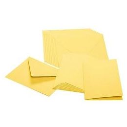 buttinette Doppelkarten & Hüllen, gelb, A6 / C6, je 10 Stück
