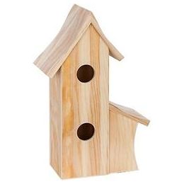 buttinette Vogelhaus aus Holz, 24 x 12 x 36 cm
