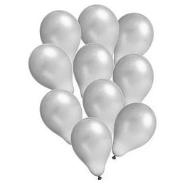 buttinette Luftballons "Metallic", silber, 30 cm Ø,10 Stück