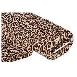 buttinette Wellness-Fleece "Leopard", braun-color