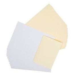 buttinette Einlegeblätter, weiß und creme, 146 x 208 mm, 50 Stück
