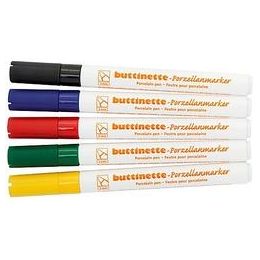 buttinette Porzellanmarker, 5 Stifte