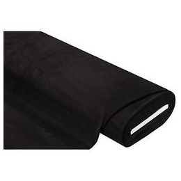 buttinette Stretch-Velours / Fleece Doubleface, schwarz/dunkelbraun