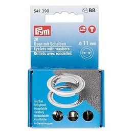 Prym Nähfrei-Ösen mit Scheiben, Größe: 11 mm Ø, Inhalt: 20 Stück