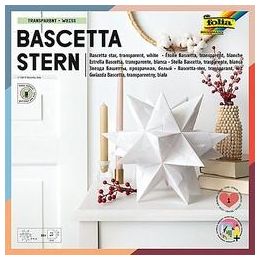 Folia Transparentpapier-Faltblätter "Bascetta-Stern", weiß, 20 x 20 cm, 32 Blatt
