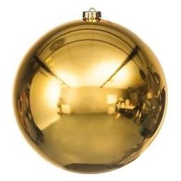 Kaemingk Weihnachtskugel aus Kunststoff, gold, 20 cm Ø