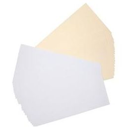 buttinette Einlegeblätter, weiß und creme, 133 x 266 mm, 50 Stück