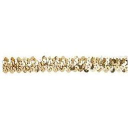 buttinette Elastik-Paillettenband, gold, Breite: 20 mm, Länge: 3 m