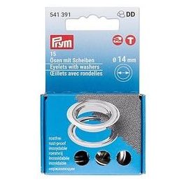 Prym Nähfrei-Ösen mit Scheiben, Größe: 14 mm Ø, Inhalt: 15 Stück