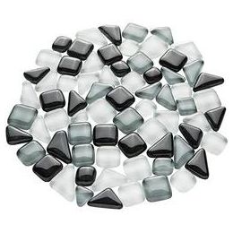 buttinette Softglas-Mosaik, grau-mix, polygonal, 10 - 20 mm, 200 g