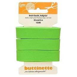 buttinette Gummiband "Breit-Elastik", hellgrün, Breite: 20 mm, Länge: 5 m