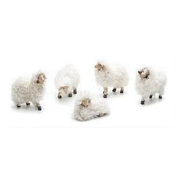 buttinette Woll-Schafe, weiß, 5–6 cm, 5 Stück