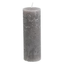 buttinette Hochwertige Rustikkerze, grau, 20 x 7 cm