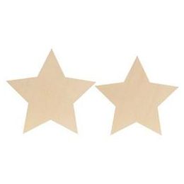 buttinette Sterne aus Holz, 29 cm und 27 cm, 2 Stück