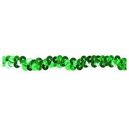 buttinette Elastik-Paillettenband, grün, Breite: 10 mm, Länge: 3 m