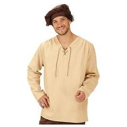 buttinette Hemd "Mittelalter" für Herren, beige