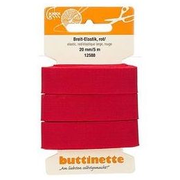 buttinette Gummiband "Breit-Elastik", rot, Breite: 20 mm, Länge: 5 m