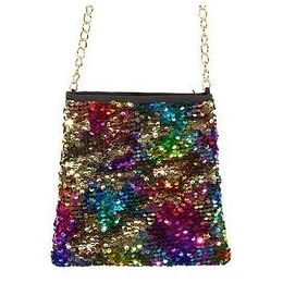 buttinette Tasche "Pailletten", bunt/gold