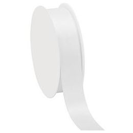 buttinette Satinband, weiß, 25 mm, 25 m