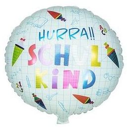 buttinette Folienballon "Hurra!! Schulkind", 45 cm Ø