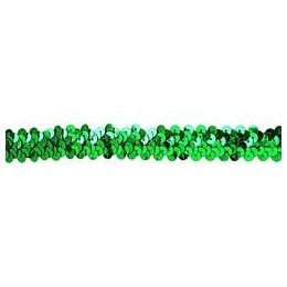 buttinette Elastik-Paillettenband, grün, Breite: 20 mm, Länge: 3 m